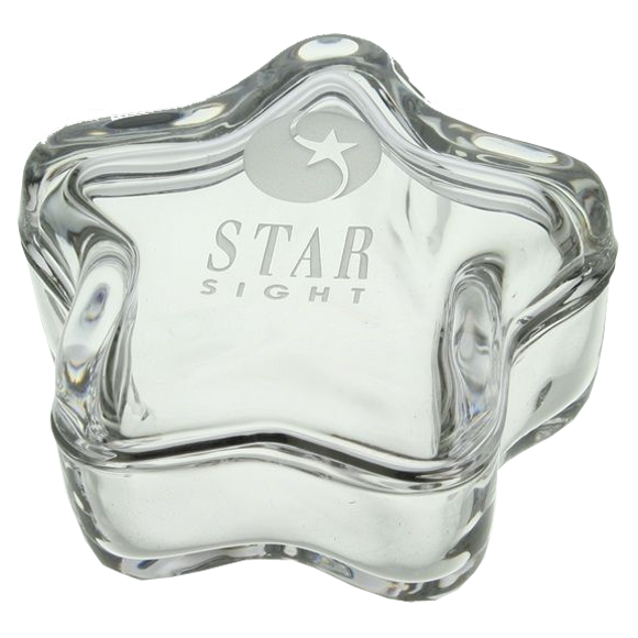 Star Glass Jewelry Box | Etched Glass Gift Box | Paradise Awards