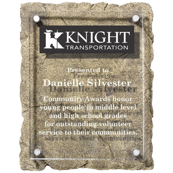 Stone Cast Plaque with Acrylic Cover | Engraved Stone Plaque | Paradise ...