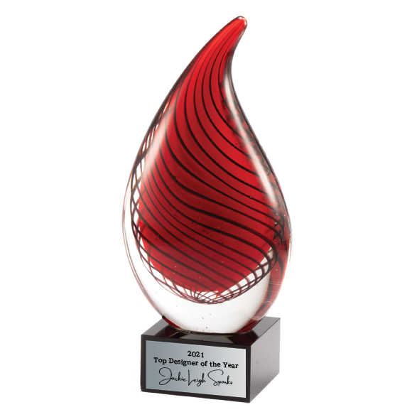 Striped Flame Artglass Award | Personalized Artglass Trophy | Paradise ...