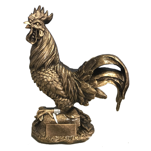 Fighting Cock Rooster Award | Bronze Fighting Rooster Trophy | Paradise ...