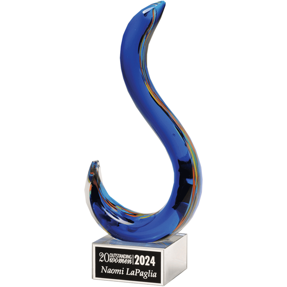 Sudtle Snake Artglass Award | Personalized Artglass Award | Paradise Awards
