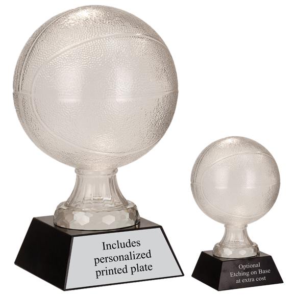Crystal Basketball Trophy Award | Engraved Glass Basketball Statue ...