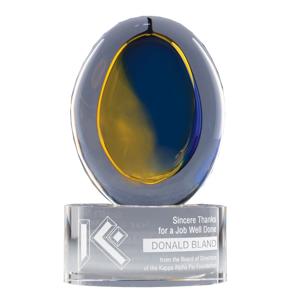 Dreamscape Art Glass Award | Etched Glass Raindrop Trophy | Paradise Awards