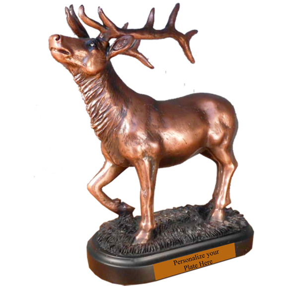 Bronze Elk Buck Award Statue | Engraved Elk Statue | Paradise Awards