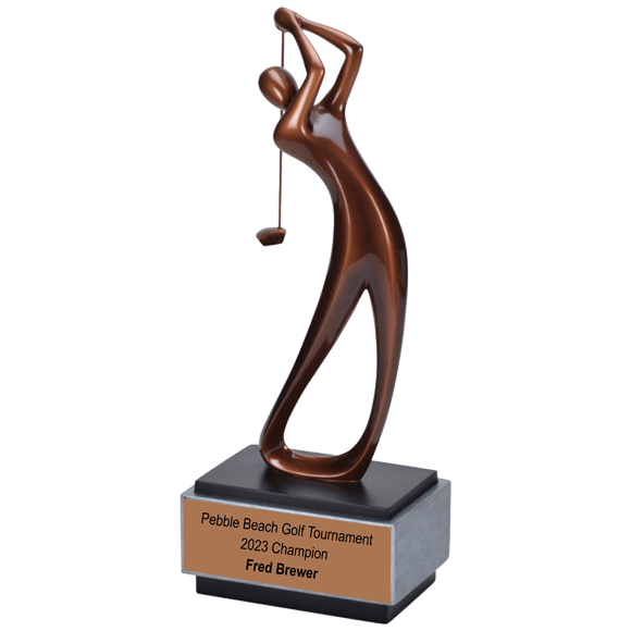 Modern Golf Award Trophy | Golf Tournament Statue | Paradise Awards