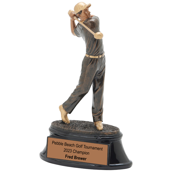Male Golf Driver Award Trophy | Golf Tournament Statue | Paradise Awards