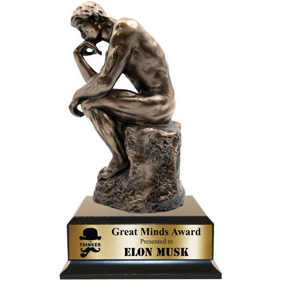 The Thinker Award | Personalized Thinker Statue | Paradise Awards