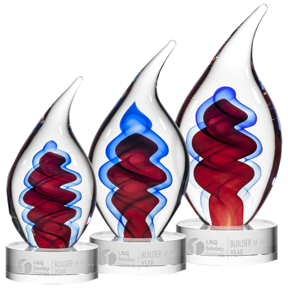 Trinity Flame Artglass Award | Personalized Artglass Trophy | Paradise ...