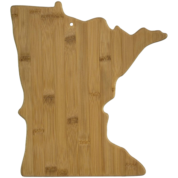 Minnesota Shaped Bamboo Plaque | Engraved Bamboo Minnesota Board ...