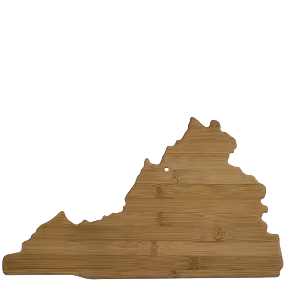 Virginia Shaped Bamboo Plaque | Engraved Bamboo Virginia Board ...