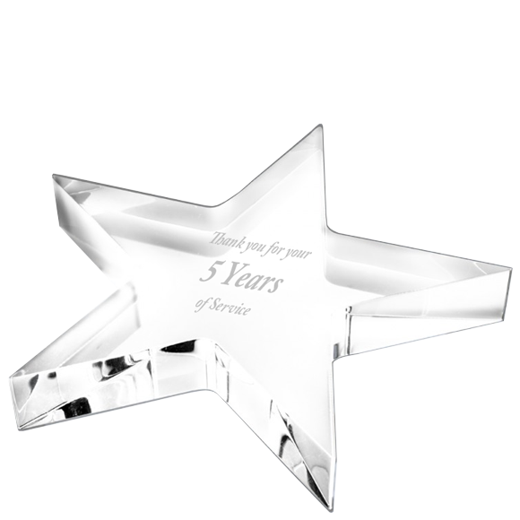 Table Star Acrylic Award | Engraved Star Acrylic Trophy | Paradise Awards