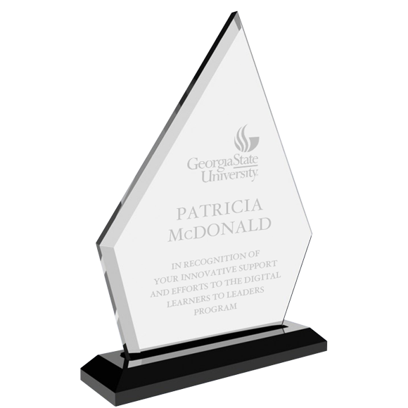 Revive Triangle Acrylic Award | Engraved Acrylic Point Statue ...