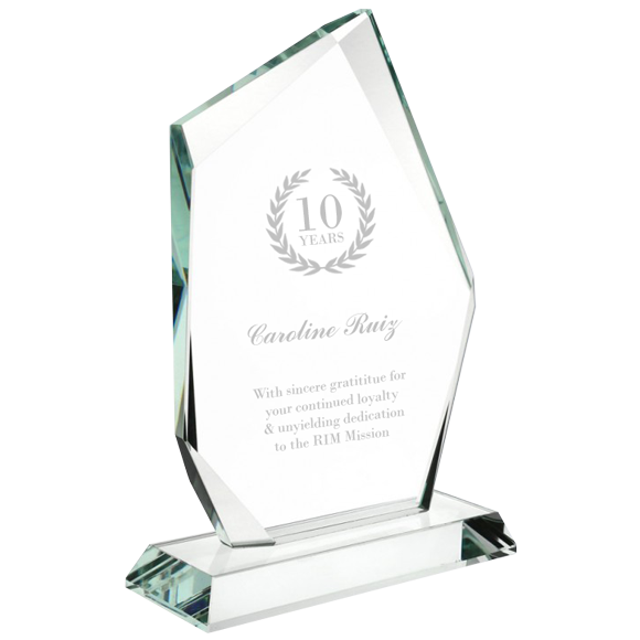 Starfire Glass Supreme Summit Award | Engraved Glass Peak Statue ...