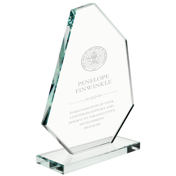 Starfire Glass Boulder Award | Engraved Glass Statue | Paradise Awards