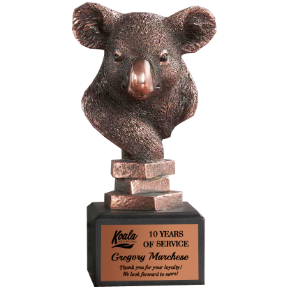 Koala Bear Head Statue Trophy | Bronze Koala Award Statue | Paradise Awards