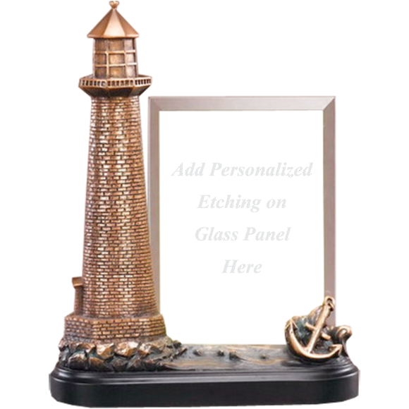 Lighthouse with Glass Panel Award | Bronze Lighthouse Statue | Paradise ...
