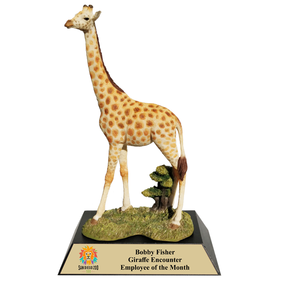 Giraffe Encounter Award | Personalized Colored Giraffe Statue ...