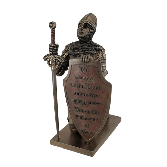 Bronze Whole Armor of God Award | Personalized Shield of God Statue ...