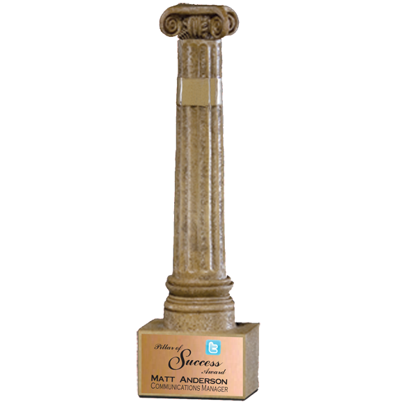 Ionic Greek Pillar Trophy Award | Resin Victory Column Award | Paradise ...