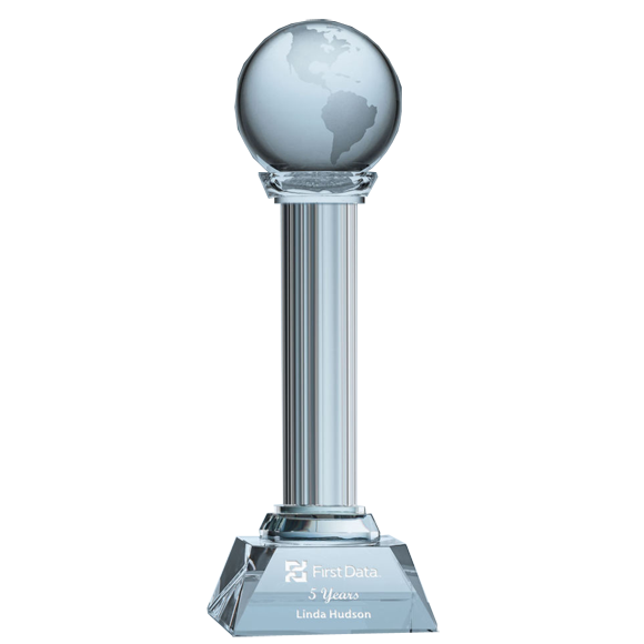 Copernicus Globe Crystal Award | Etched Crystal Award | Paradse Awards