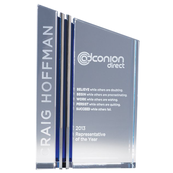 Transit Crystal Award | Etched Crystal Trophy | Paradise Awards