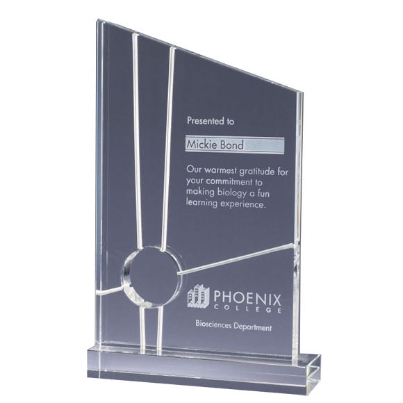 Interchange Crystal Award | Etched Crystal Trophy | Paradise Awards