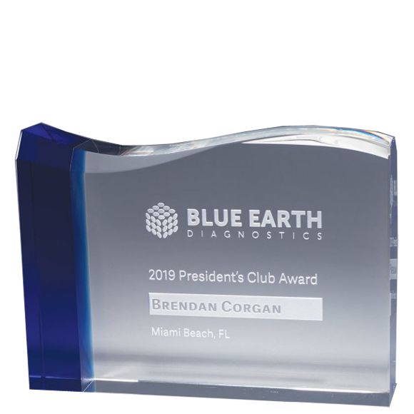 Oceanic Crystal Award | Etched Crystal Trophy | Paradise Awards