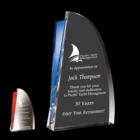 Crystal Destiny Award | Pointed Peak Glass Statue | Paradise Awards