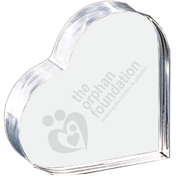 Personalized Acrylic Heart Trophy | Employee Heart Awards