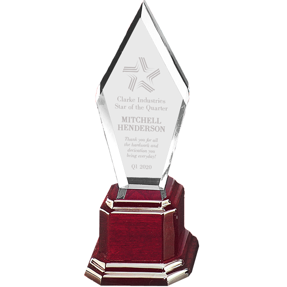 Zenith Peak Acrylic Award | Personalized Acrylic Awards | Paradise Awards