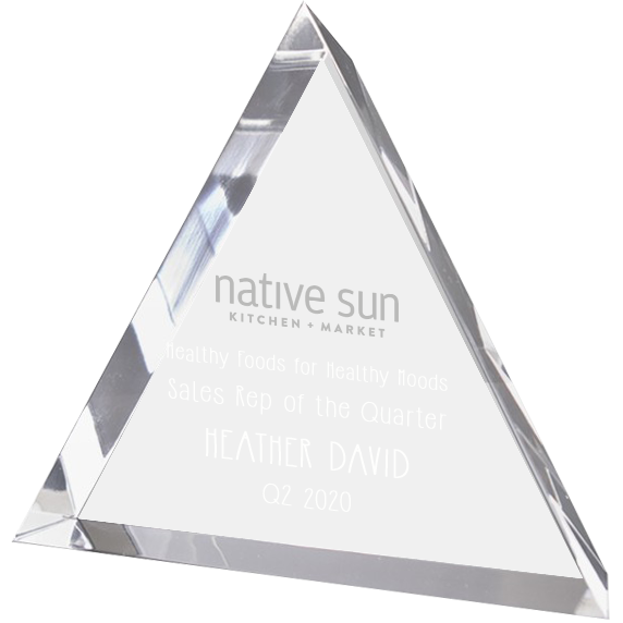 Standing Acrylic Triangle Award | Personalized Acrylic Awards ...