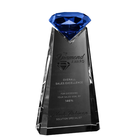 Mountaintop Colored Diamond Crystal Award | Mountaintop Colored Diamond ...