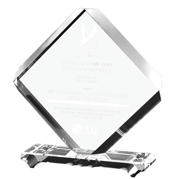 Crystal Rhombus Award | Etched Crystal Square Trophy | Paradise Awards