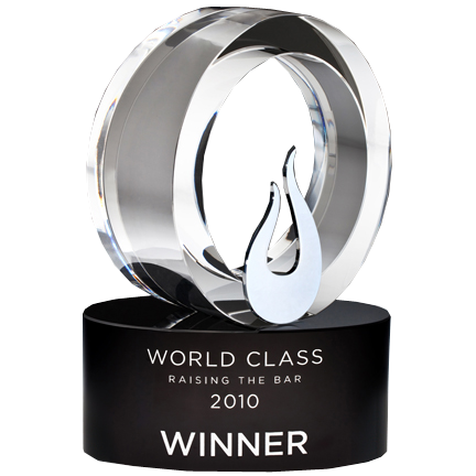 The Crystal Flame Award | Etched Glass Flame Trophy | Paradise Awards