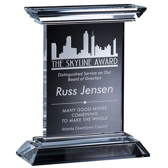 Chatfield Crystal Award | Etched Tower Trophy | Paradise Awards