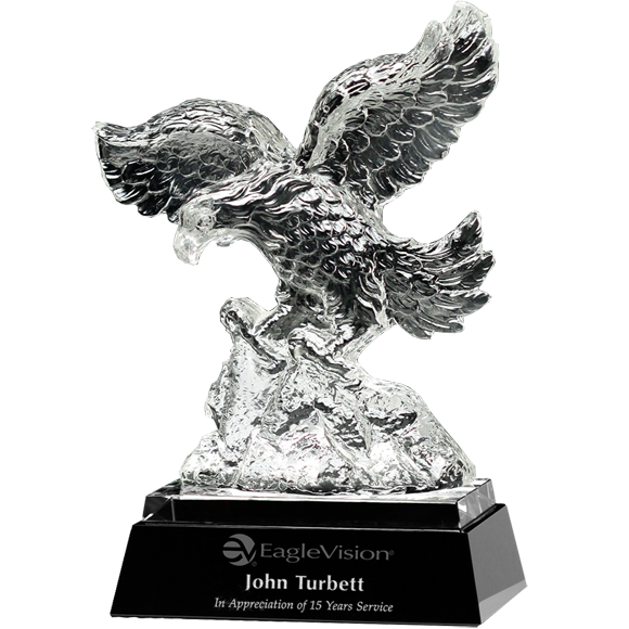 Gladiator Eagle Crystal Award | Etched Flying Eagle Trophy | Paradise ...
