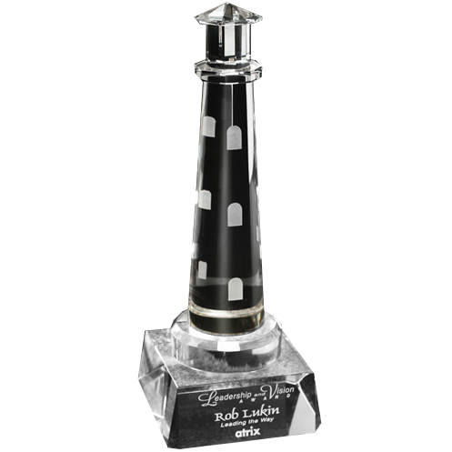 Spirit Rock Lighthouse Crystal Award | Etched Glass Light House Trophy ...