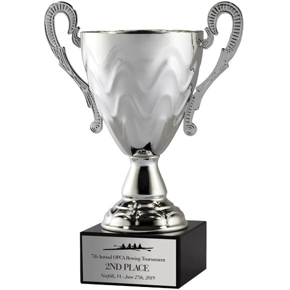Silver Ripple Wave Trophy Cup | Silver Trophy Cup Statue | Paradise Awards