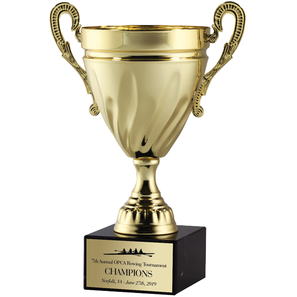 Gold Wave Trophy Cup | Golden Trophy Cup Statue | Paradise Awards