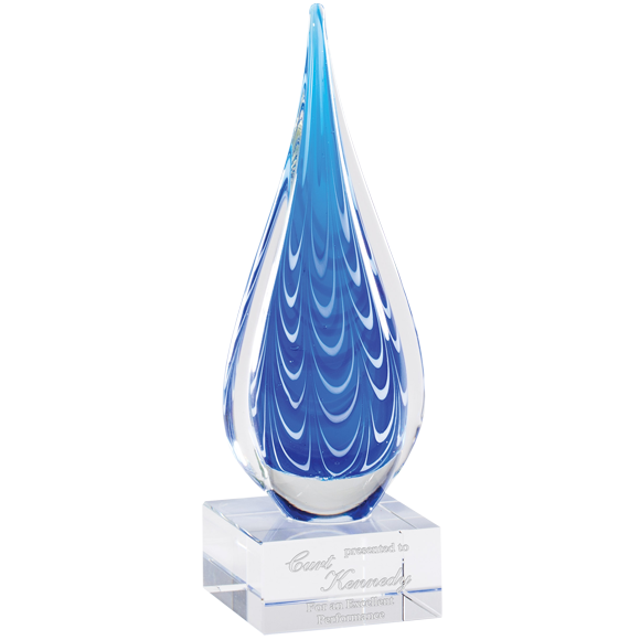 Summer Rain Artglass Award | Personalized Artglass Trophy | Paradise Awards