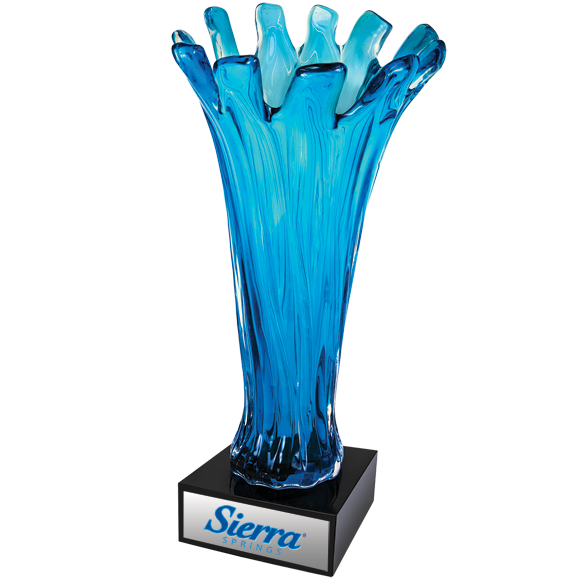 Lavish Splash Art Glass Award | Personalized Artglass Water Drop Statue ...