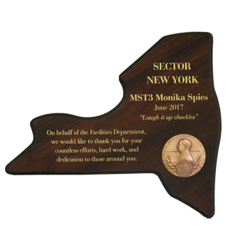 New York State Wood Plaque | Laser Engraved United States Plaques ...