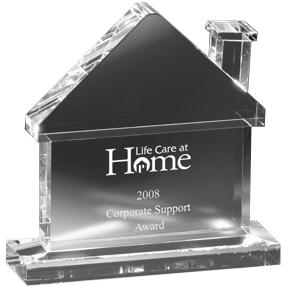 Optical House Crystal Award | Etched Real Estate Trophy | Paradise Awards