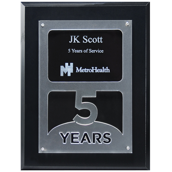 5 Years of Service Anniversary Plaque | Engraved Acrylic 5 Year Service ...