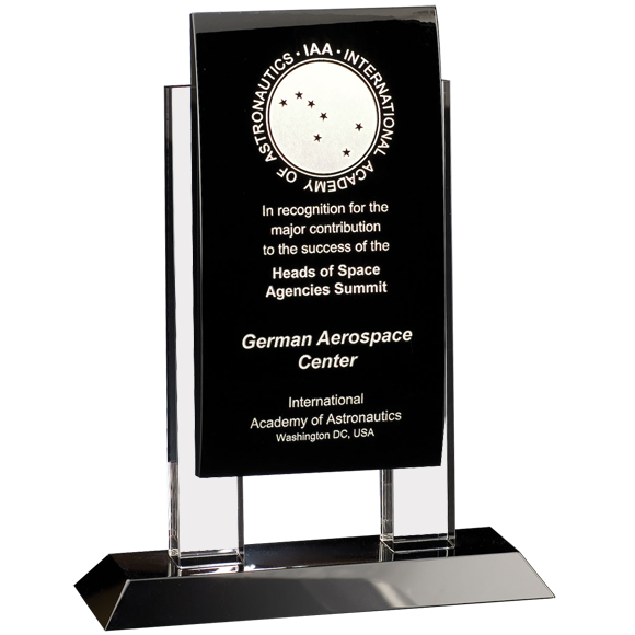 Black Crystal Award Stand | Black Glass Tower Statue | Paradise Awards