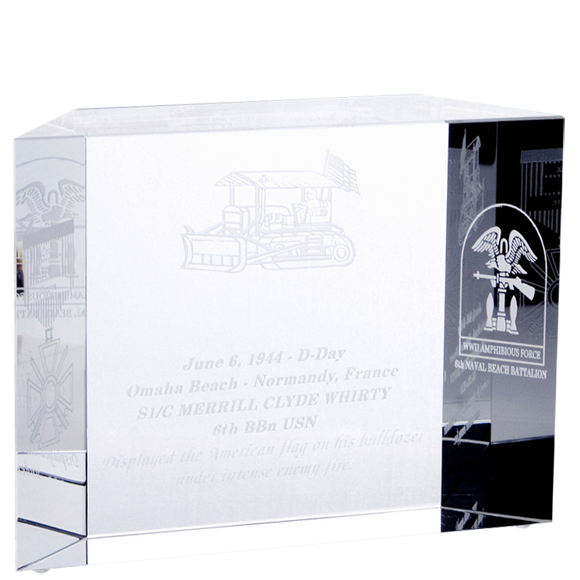 Top Crystal Block Award | Engraved Glass Block Statue | Paradise Awards