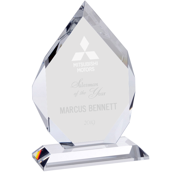 Classic Diamond Crystal Award | Engraved Glass Diamond Statue ...