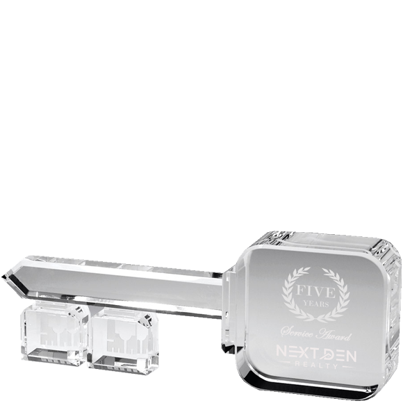 New Homeowner Crystal Key Award | Personalized Glass Engraving | Real ...