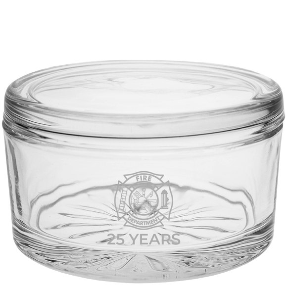 Personalized Round Glass Gift | Engraved Circular Glass Box | Paradise ...