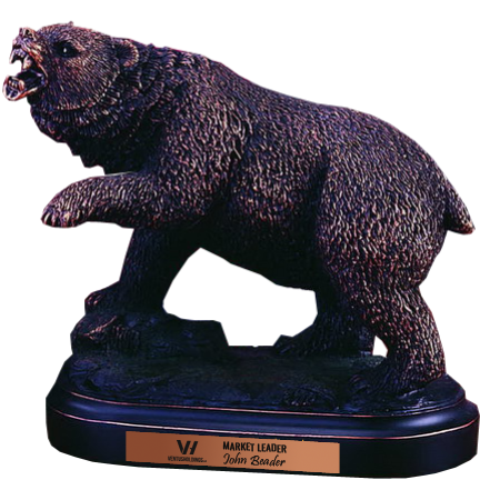 Bronze Roaring Bear Trophy | Bronze Bear Award Statue | Paradise Awards